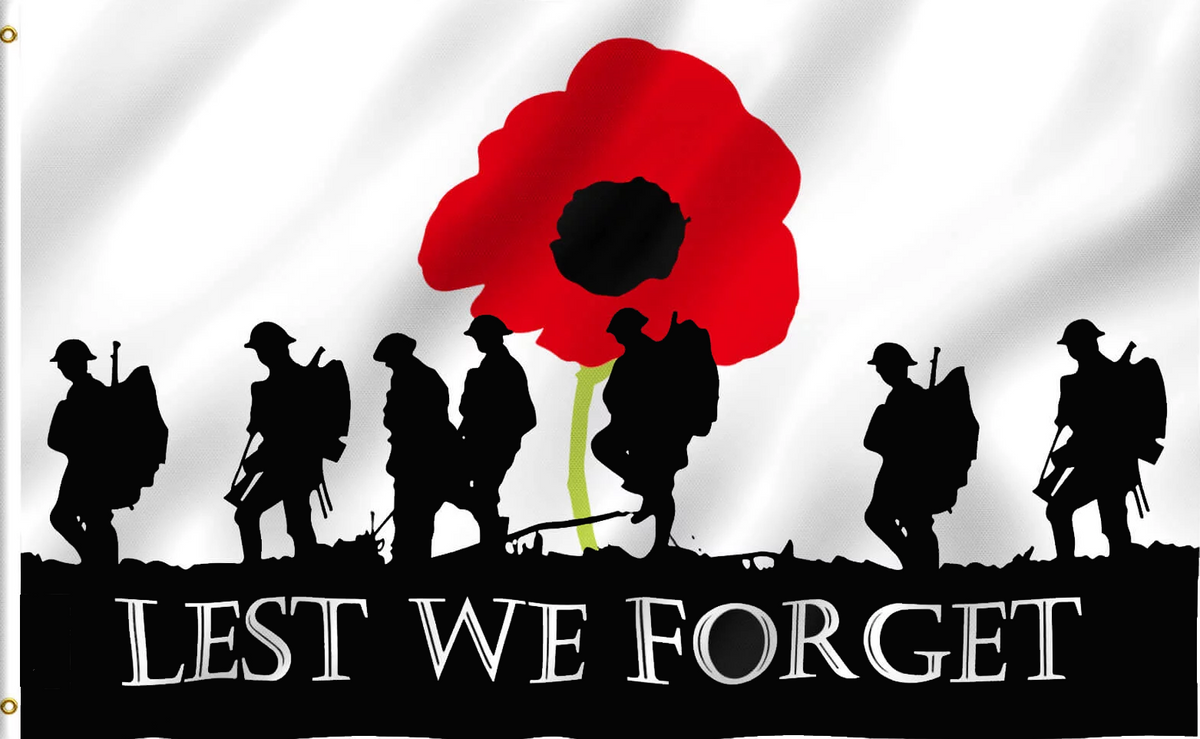 Lest We Foget Flag – Irving Rivers